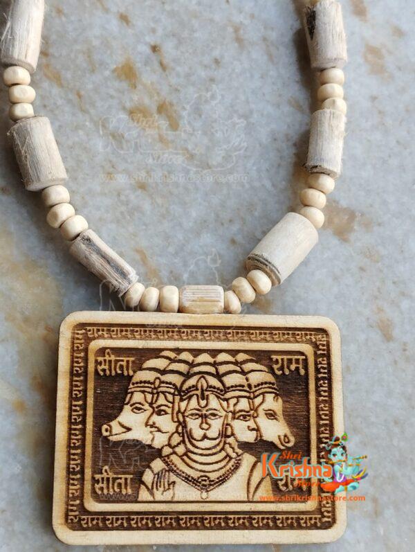 Panchmukhi Hanuman Tulsi Locket Mala