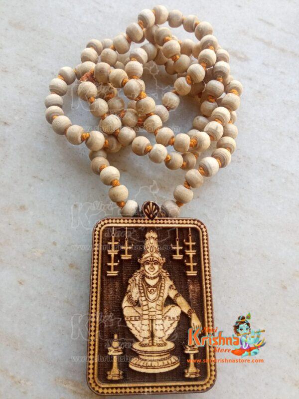 God Ayyappa Swamy Tulsi Pendant With TulsIi Mala