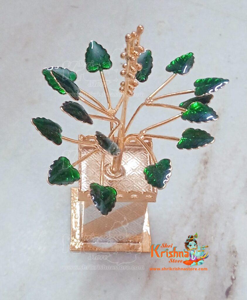 92.5 Sterling Silver Handmade Mini Holy Tulsi Plant
